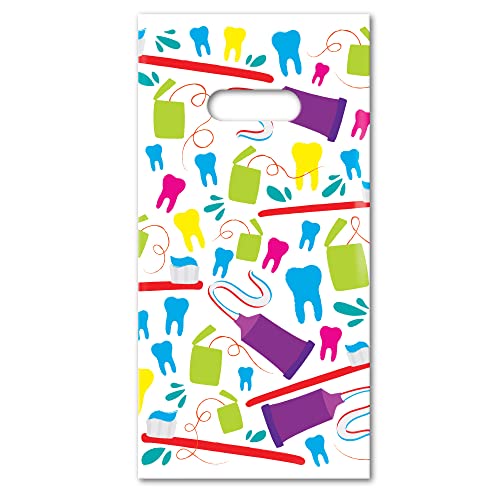 Neon Dental, Dental Giveaway Bags, 6" x 12", 100 Pack