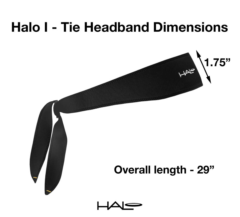 Halo Headband Halo I- Custom Fit- Tie Sweatband for Men and Women, No Slip With Moisture Wicking Dryline Fabric, Bright Orange,One Size