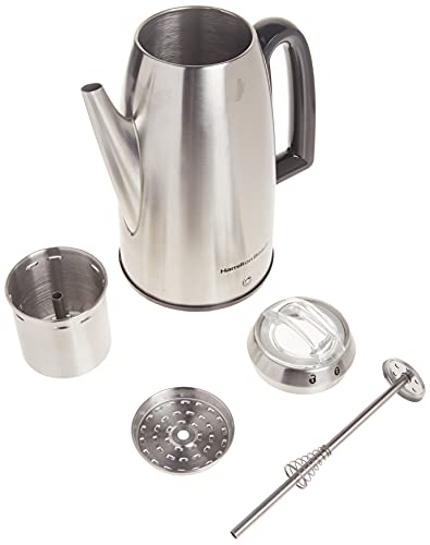 Hamilton Beach 12 Cup Electric Percolator Coffee Maker with Cool Touch Handle, Vintage Spout, Stainless Steel