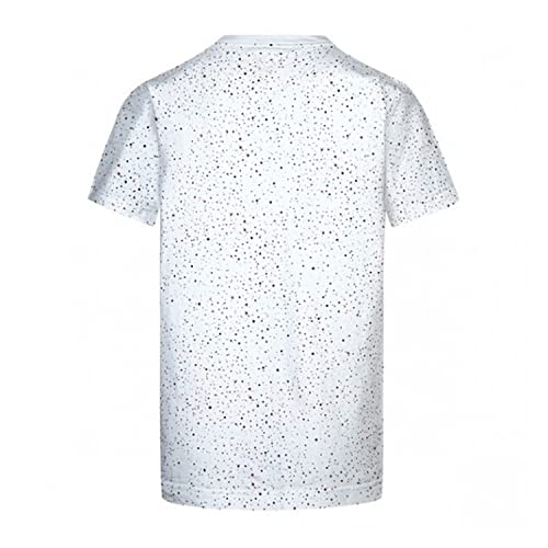 Nike Boys 8-20 Short Sleeve Speckled Jumpman Graphic T-Shirt, White Speckled, Large