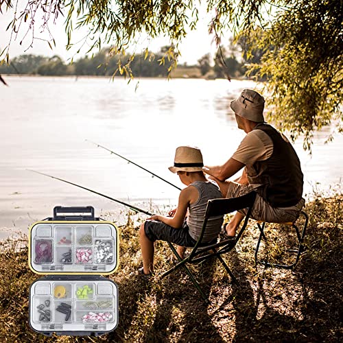 Guyuyii Portable Small Tackle Box - Compact, Durable, and Water-Resistant Organizer for Fishing Gear and Accessories
