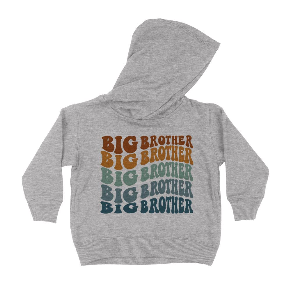 Repeating Big Brother Kids Hoodie Sweatshirt Toddler 4T White