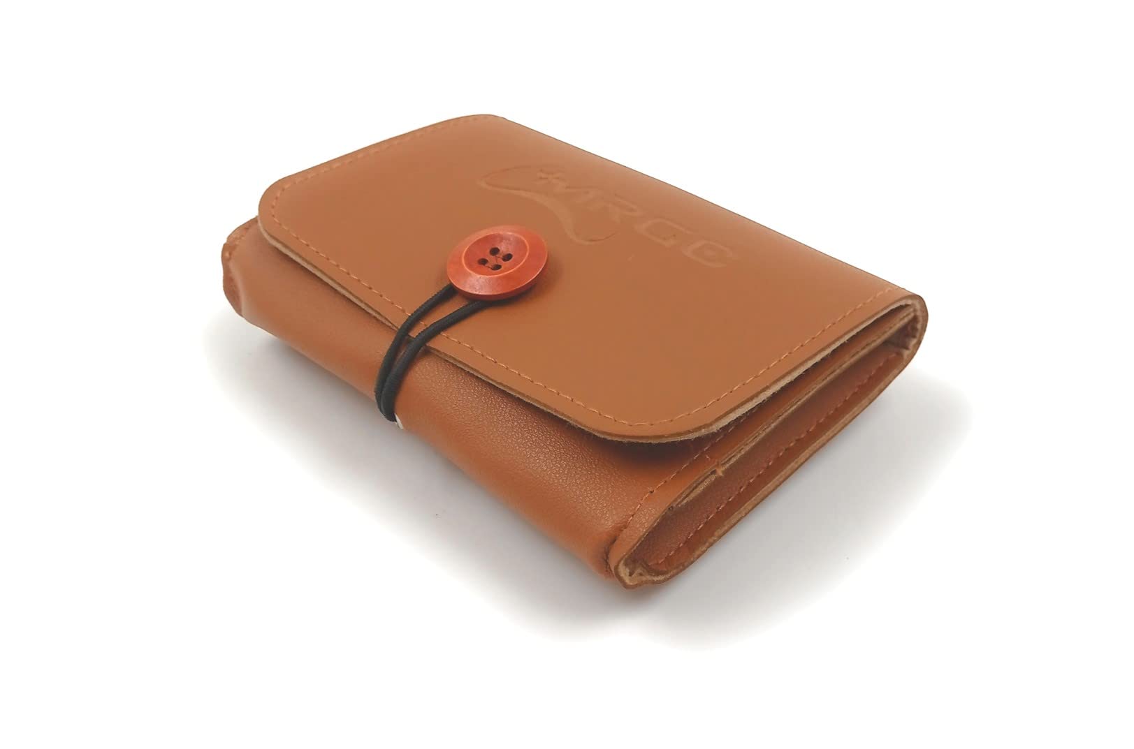 MRGC PU Leather Case Carrying Bag for Nintendo GBA / GBC / GBP, Anbernic RG351V, Retroid Pocket 1 - Portable Travel Case, Protective Pouch for Handheld Retro Game Console (Brown)