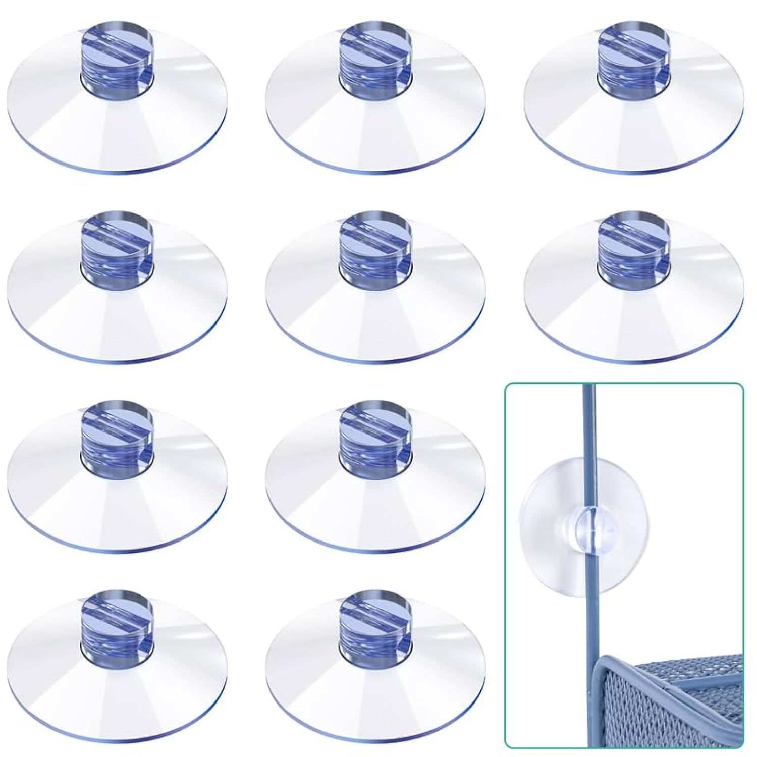 Shower Caddy Connectors Suction Cups for Bathroom, Heavy Strength Large Suction Cups Without Hooks Replacement Heavy Strength Clear Suction Cups (5 Pack)