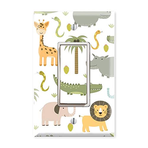 Graphics Wallplates - Safari Animals Light Switch Cover Kids Room Nursery Decor TF06