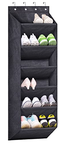 SLEEPING LAMB 8 Shelves Hanging Shoe Rack and 6 Tiers Oxford Over The Door Shoe Organizer