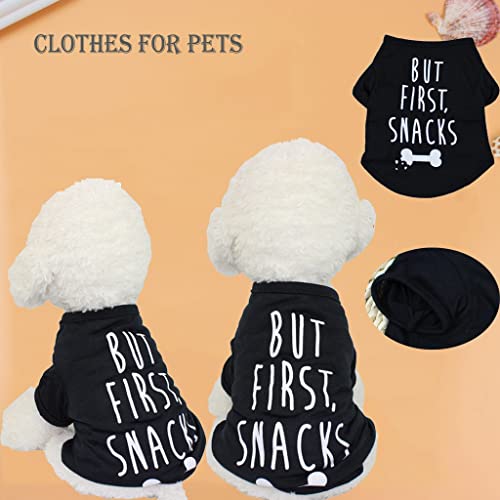 Small Dogs Clothes for Boys and Winter Printed Summer Spring Thin Letters Style and Summer Pet Clothes Shirts for Large Dogs Female