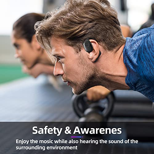 Sainellor Open Ear Air Conduction Headphones, 48H Playtime Bluetooth 5.2 Wireless Earbuds,16mm Dynamic Drivers Touch Control Sport Headphones