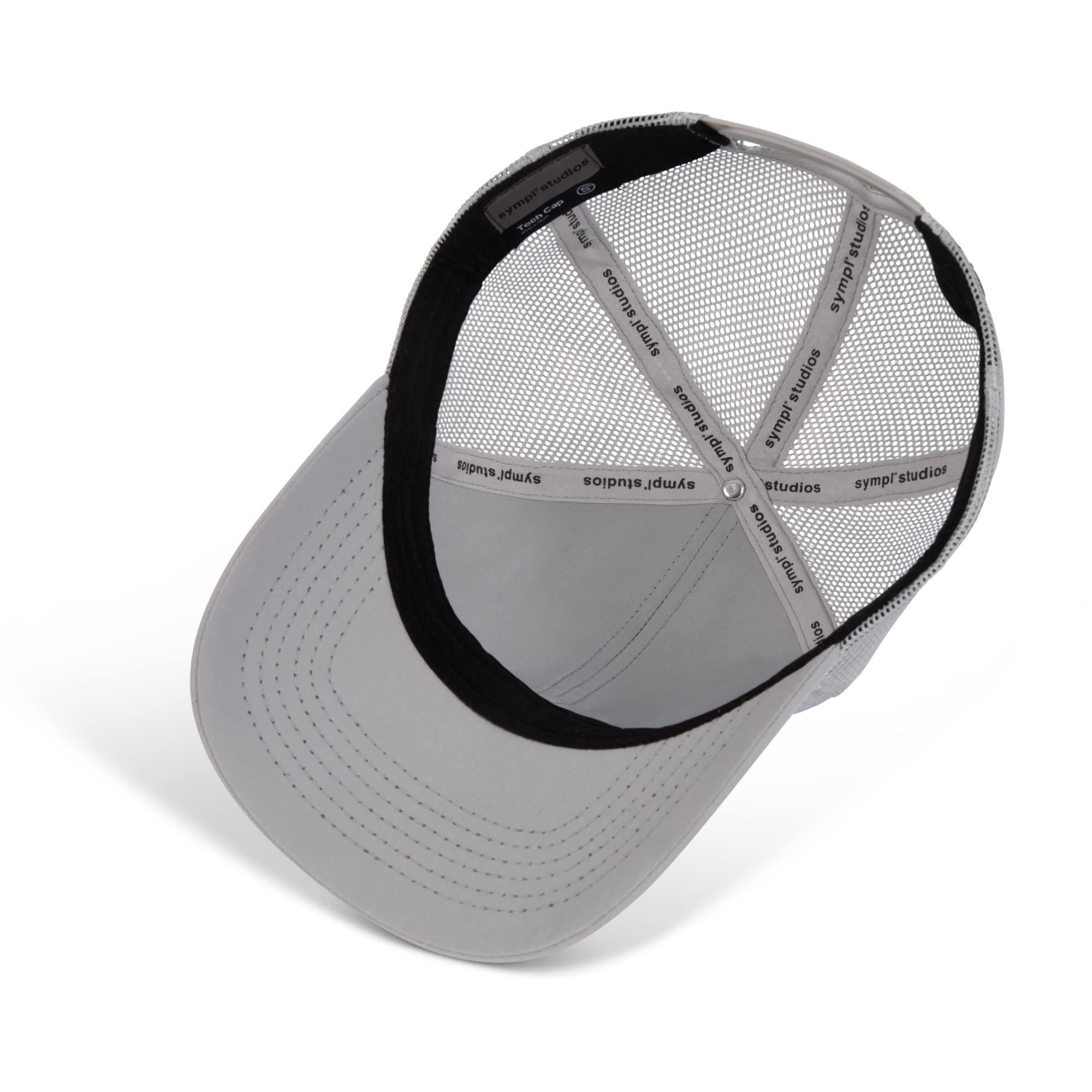Hydro Waterproof Baseball Hat for A-Game Performance, Snapback 6-Panel Cap for Gym, Boat, Golf, Workout, Running, Sweat Resistant, One Size, Unisex Grey