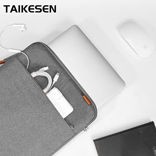 TAIKESEN 360 Fuzzy Protective Laptop Sleeve for 15.6-16.1 inch, Portable Bag for HP Dell Asus Acer Gaming Notebook Computer with Hard Shell Case, Water-Resistant Case with Accessory Pocket, LGray