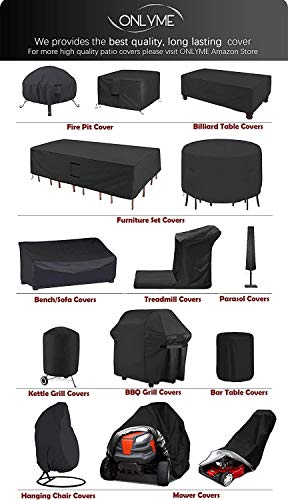 Treadmill Cover, Onlyme Treadmill Cover Waterproof Outdoor for Non-Folding Running Machine, Outdoor Indoor Treadmill Protective Cover from Dust (78 x 37 x 62 inch) Black