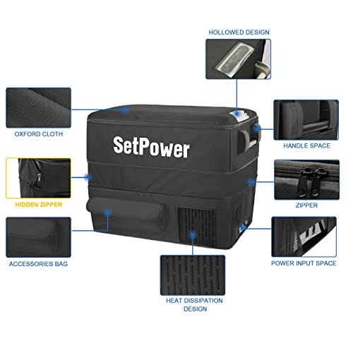 Setpower Insulated Protective Cover For RV45D & RV60D Insulated Transit Bag 12 Volt Portable Refrigerator Cover