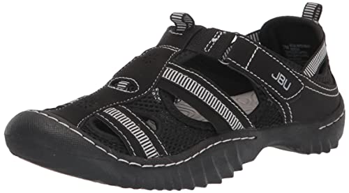 JBU by Jambu Women's Regal Water Ready Sneaker, Black/White, 8