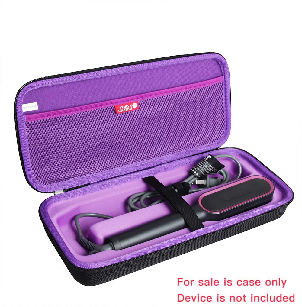 Hermitshell Hard Travel Case for TYMO RING Hair Straightener Brush (Black+Rosy)