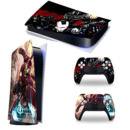 Hero Men PS5 Standard Edition Console and Controller 5 Controller Skin Set - PlayStation 5 Vinyl