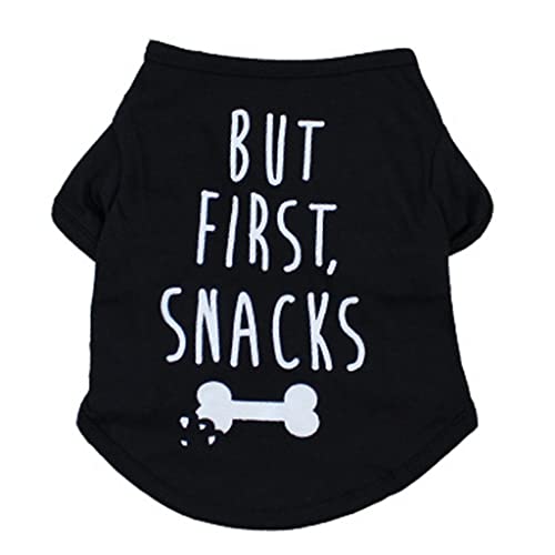 Small Dogs Clothes for Boys and Winter Printed Summer Spring Thin Letters Style and Summer Pet Clothes Shirts for Large Dogs Female
