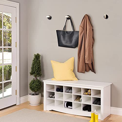 NINETREX Black and Gold Towel Hooks,Stainless Steel Bath Robe Hook for Bath Living Room Hotel Style Heavy Duty Wall Hooks ,Two Ways to Install, Wall Mounted 4 Pack