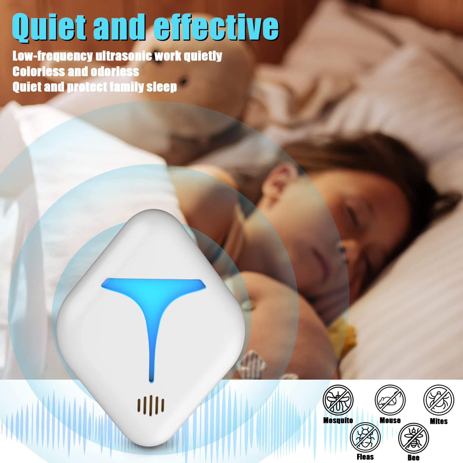 Ultrasonic Pest & Insect Repeller, Ultrasonic Repellent for Roach, Rodent, Mouse, Bugs, Mosquito, Mice, Spider, Ant,Electronic Plug in Pest Control