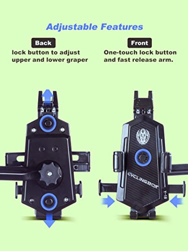 ZIDIYORUO UTV Phone Mount for 1.75"-2" Roll Cage | Aluminium Alloy Holder for Polaris RZR Can Am | Compatible with 4.7"-6.8" Smart Devices | Secure Attachment to UTV/SXS Roll Bar.