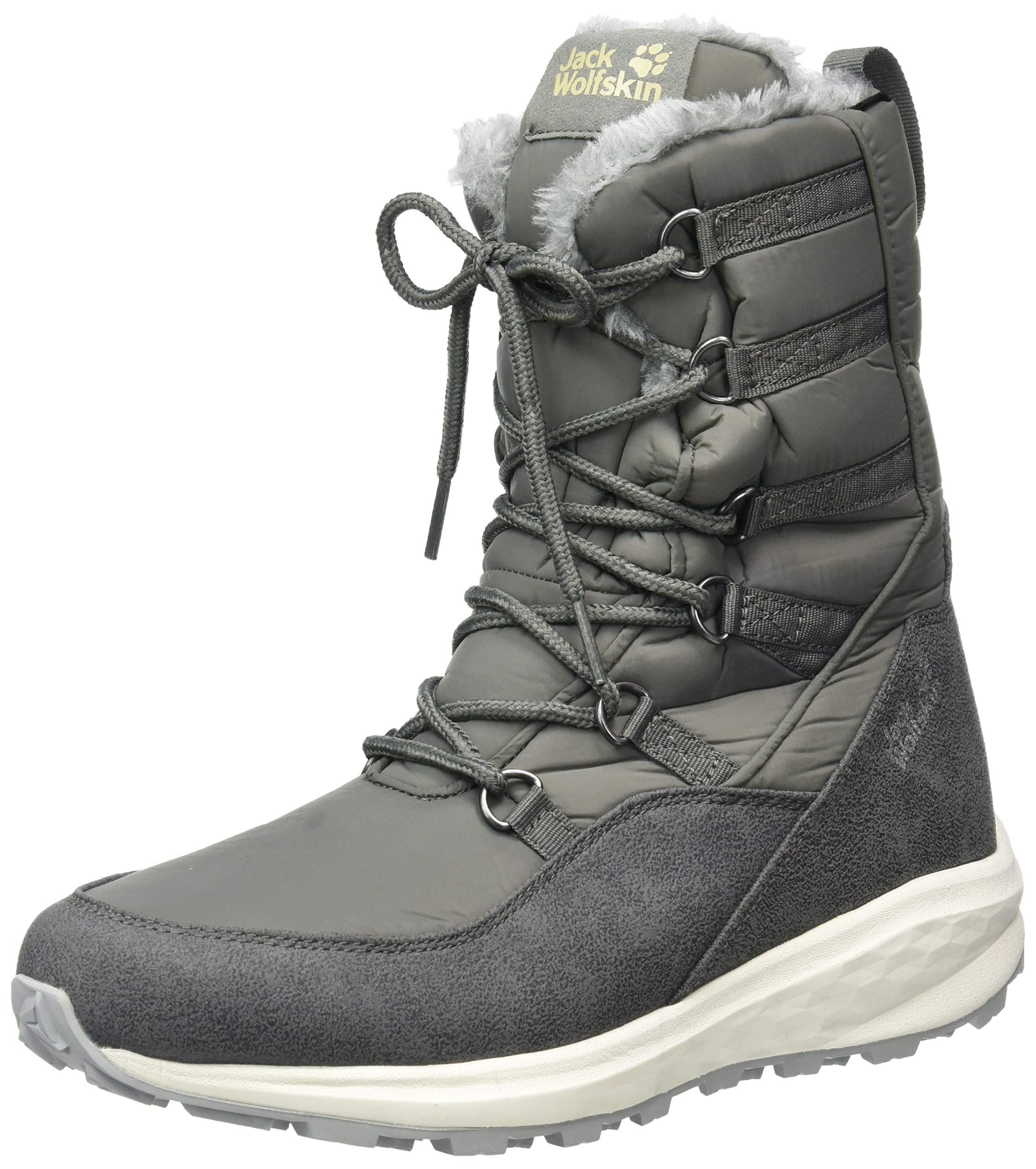 Jack Wolfskin Women's Nevada Texapore High Hiking Shoe Boot, Phantom/Off-White, 4.5