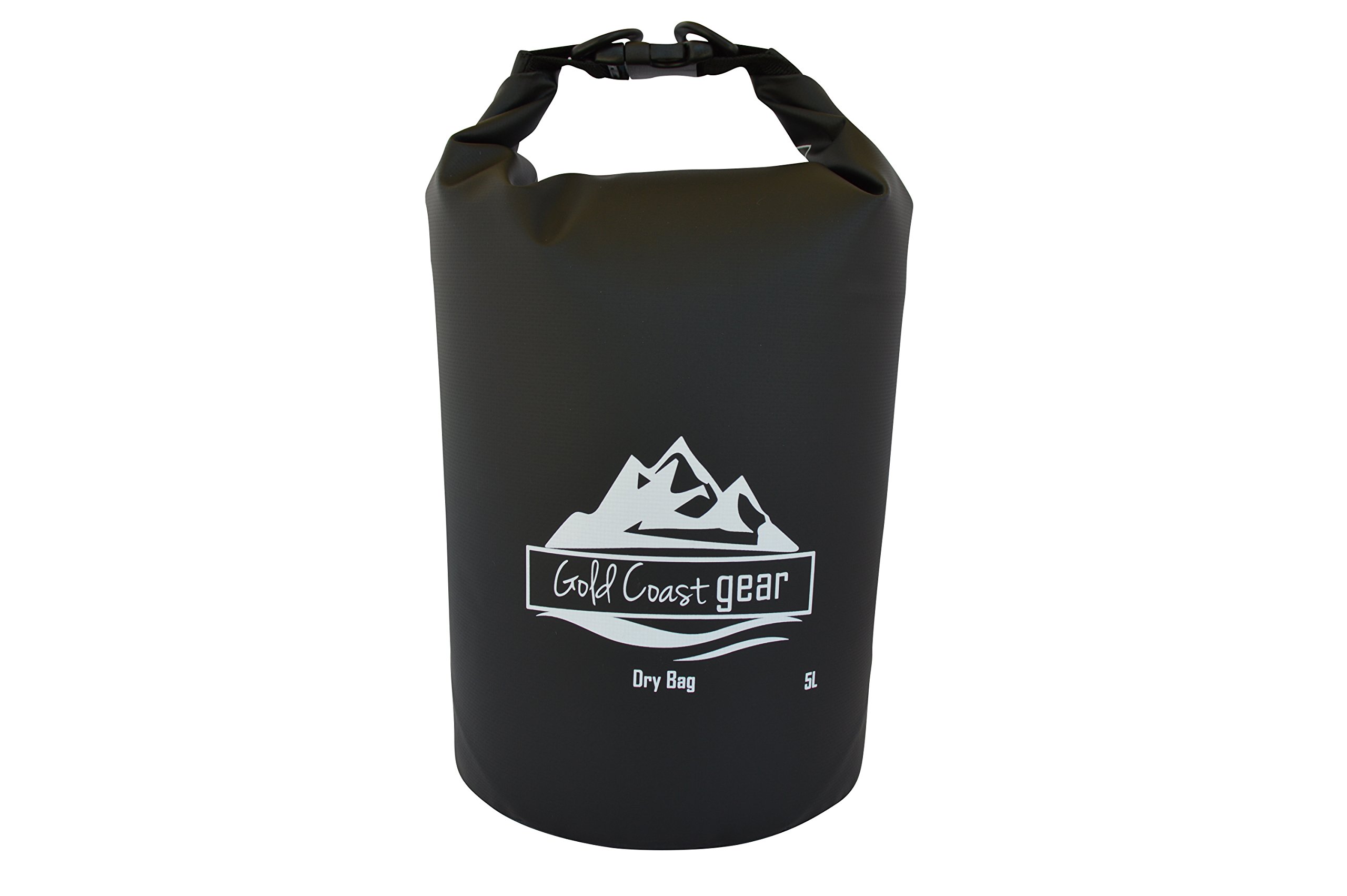 Gold Coast gear Dry Bag Waterproof Sack Multiple Sizes with Shoulder Strap (Black, 5L)