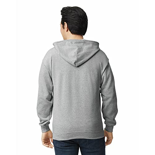 Gildan Adult Fleece Zip Hoodie Sweatshirt, Style G18600, Multipack, Sport Grey (1-pack), 3X-Large