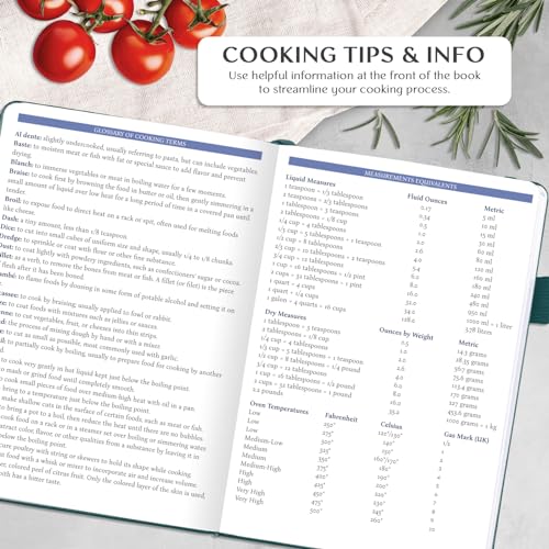 Legend Recipe Book โ Blank Family Cookbook to Write In Your Own Recipes โ Empty Cooking Journal โ Personalized Cooking Notebook, Hardcover, A5, 58 Recipes In Total (Dark Teal)