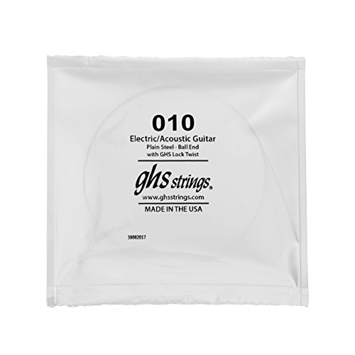 GHS Strings R+RL Nickel Rockers, Rollerwound Pure Nickel Electric Guitar Strings, Light (.010-.046)