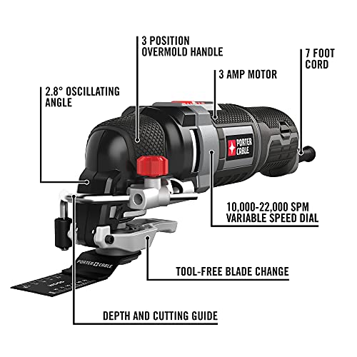 PORTER-CABLE Oscillating Tool Kit, 3-Amp, 52 Pieces (PCE605K52)