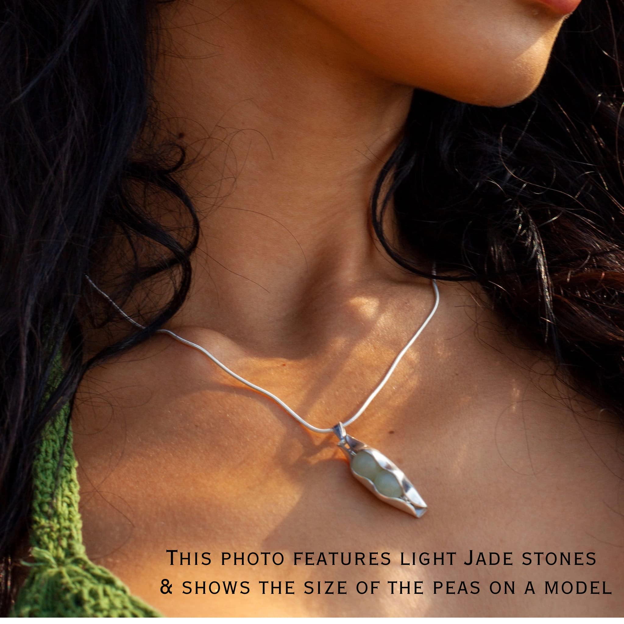 Jade Anniversary | 35th Wedding Anniversary Gift | Two Peas In A Pod Necklace | Dark Jade Stones | Wife Anniversary Gift