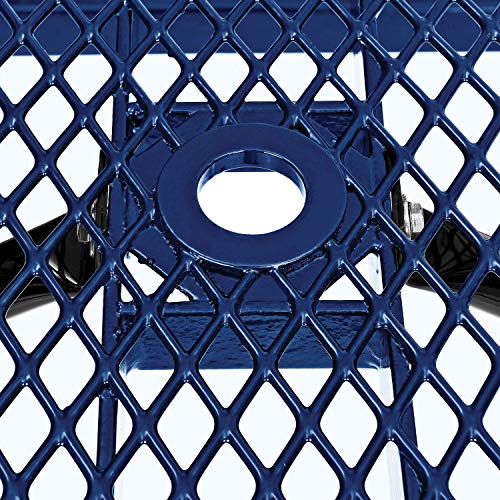 Global Industrial 72" Rectangular Picnic Table, Surface Mount, Blue