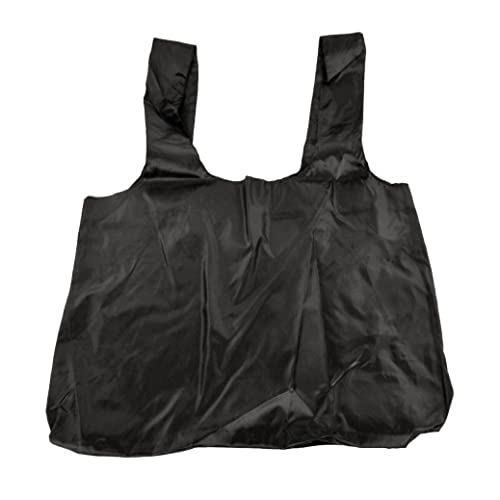 Sweda Nylon Folding Shopping Tote | Reusable Grocery Bag | Multipurpose Heavy Duty Tote | Large Capacity Eco-friendly Shopping Bag - Black