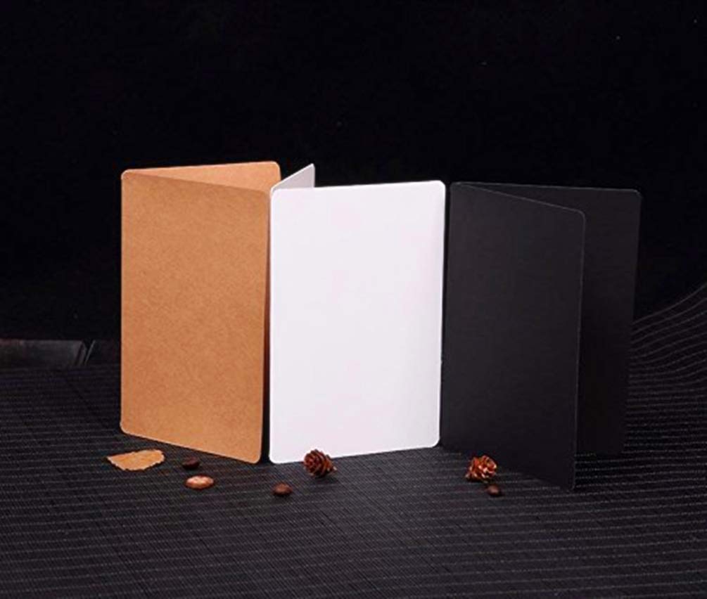 ZOOYOO Blank Tent Table Place Cards Paper Greeting Cards for Weddings, Folded Seat Assignment Setting Label, Banquet Party Event, 3.5 x 2.7 Inch Pack of 50(Black