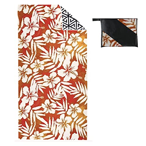 GRABLOOM Microfiber Beach Towel Double-Sided Velvet Adult Swimming Bath Towel Quick-Drying Printed Beach Towel Customization Beach Towels Oversized Clearance 4 Pack Thick