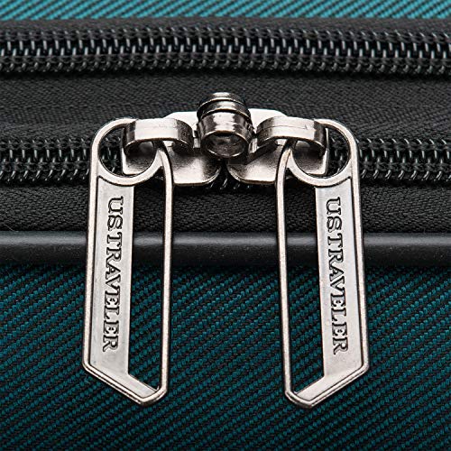 U.S. Traveler Aviron Bay Expandable Softside Luggage with Spinner Wheels, Teal, Carry-on 22-Inch