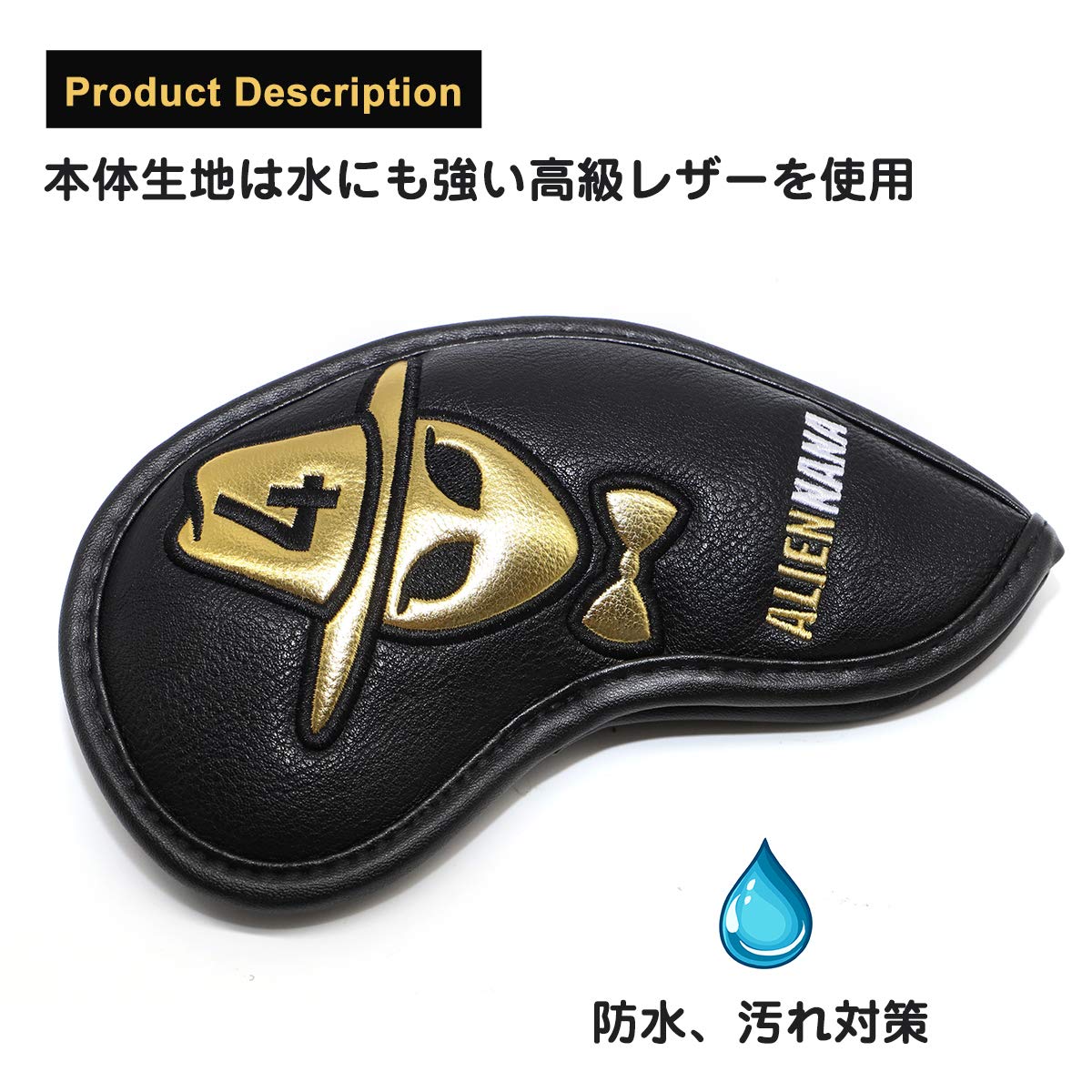 Golf Club Headcover Set Golf Driver Cover Fairway Cover Hybird Covers Iron Headcover Blade Putter Covers, Synthetic Leather Headcover