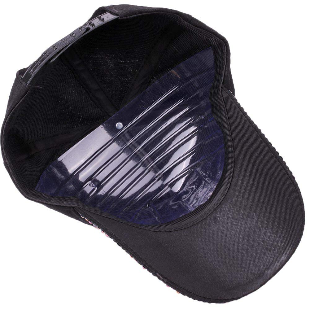 Gudessly Women Men Studded Rhinestone Crystals Adjustable Baseball Cap Plain Sparkle Bling Denim Sun Hat