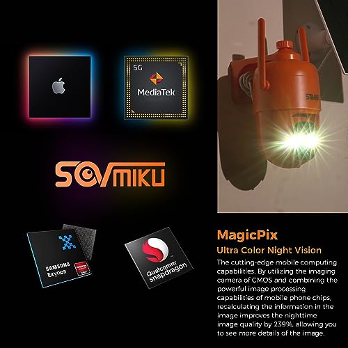 Sovmiku Hephaestus X1 2K Active Defense Solar Security Camera Wireless Outdoor, 2-years Free Cloud Storage, Easy to Setup, Starlight Color Night Vision, Two Way Audio, Audible Flashlight Alarm,SD Slot