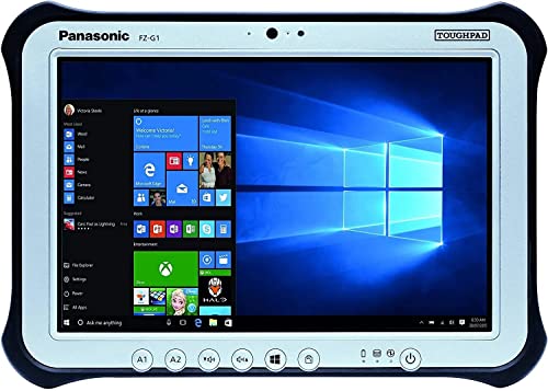 Panasonic Toughpad G1, FZ-G1 MK4, Intel Core i5-6300U @2.40GHz, 10.1" Multi Touch + Digitizer, 256GB SSD, 8GB, Webcam, Rear Camera, TPM 2.0, Long Life Battery, Win10 Pro (Renewed)
