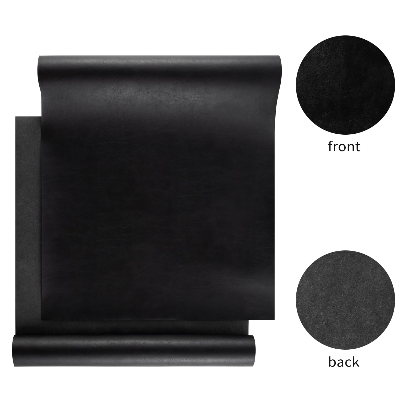 Wooqu PU Leather Book Cloth, Polyurethane Coated and Non-Woven Base, Soft, 17x29โ, for Book Binding, Casco Grain, Black