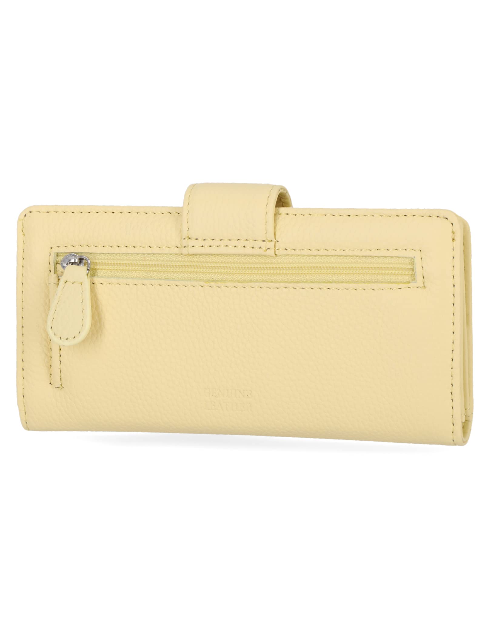 Mundi Continental Slim Leather Clutch RFID Blocking Wallet (Buttercup)