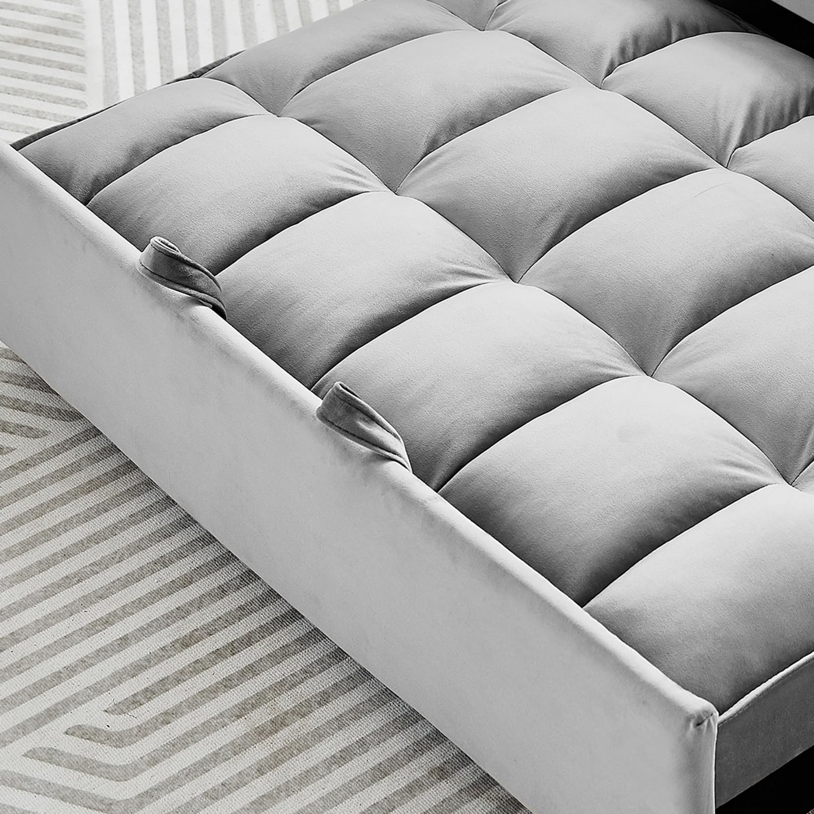 Sleeper Sofa, 3-in-1 Pull Out Couch Bed with Storage Pockets, Convertible Sofa Bed Couch with Chaise for Living Room, 3-Seater Sofa Sleeper with Pull Out Sofa Bed, Modern Loveseat Reclining Sofa Bed