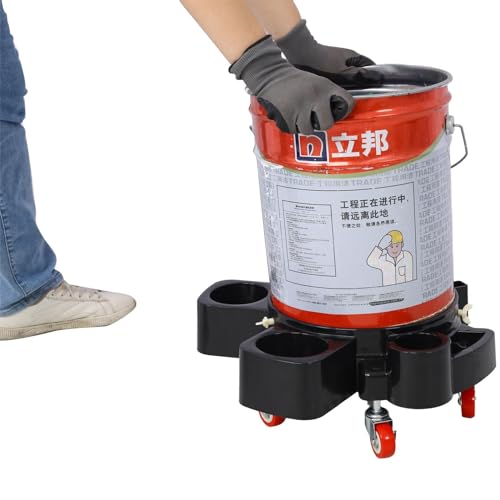 HAORANWANG 5 Gallon Bucket Dolly with 5 Swivel Casters - Portable g Cart