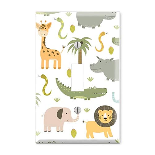 Graphics Wallplates - Safari Animals Light Switch Cover Kids Room Nursery Decor TF06