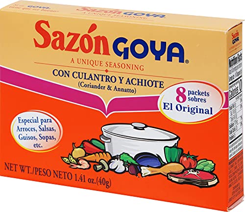 Goya Foods Sazón Seasoning with Coriander & Annatto, 1.41 Ounce