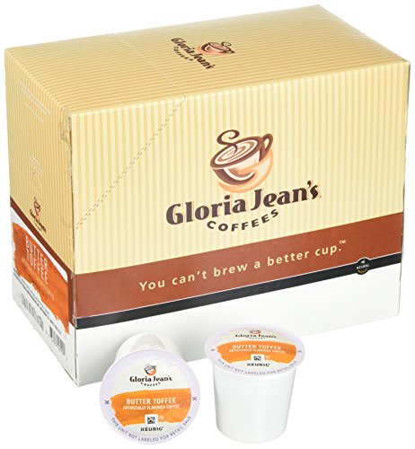 Gloria Jean's Coffees Butter Toffee for Keurig Brewers 24 K-Cups (Pack of 2) - 48 K-Cups Total