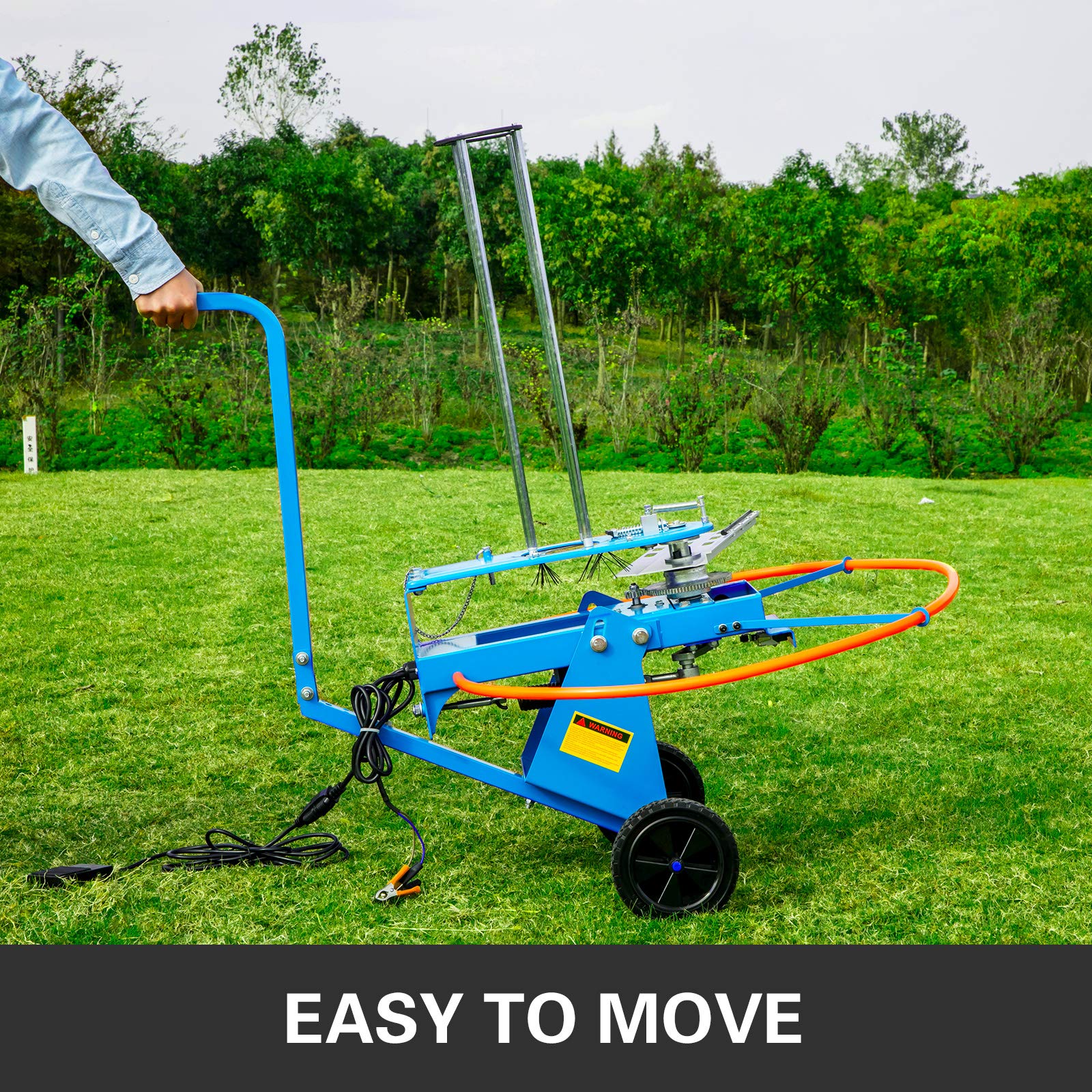 Happybuy Clay Pigeon Thrower 50 Clay Capacity Automatic Trap Machine Skeet Electronic Trap Thrower with Wheels