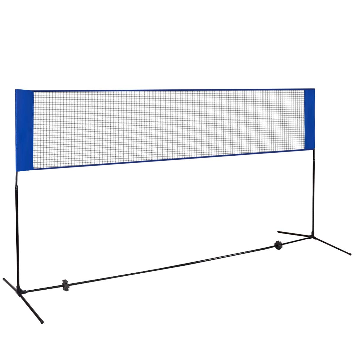 Gymax Badminton Net, 10β x 5β Portable Badminton Net Adjustable Height Beach Tennis Volleyball Net with Carring Bag, for Competition Training (10β x 5β)