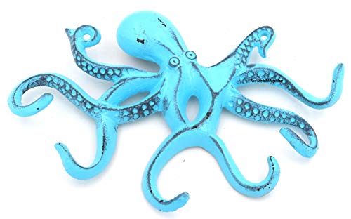 Swimming Octopus Key Hook Antique Look/Distress Blue/Vintage Hook/Sea Theme Hook/Coastal Hook and Swimming Octopus Key Hook Antique Look/Distress Pink/Vintage Hook/Sea Theme Hook/Coastal Hook