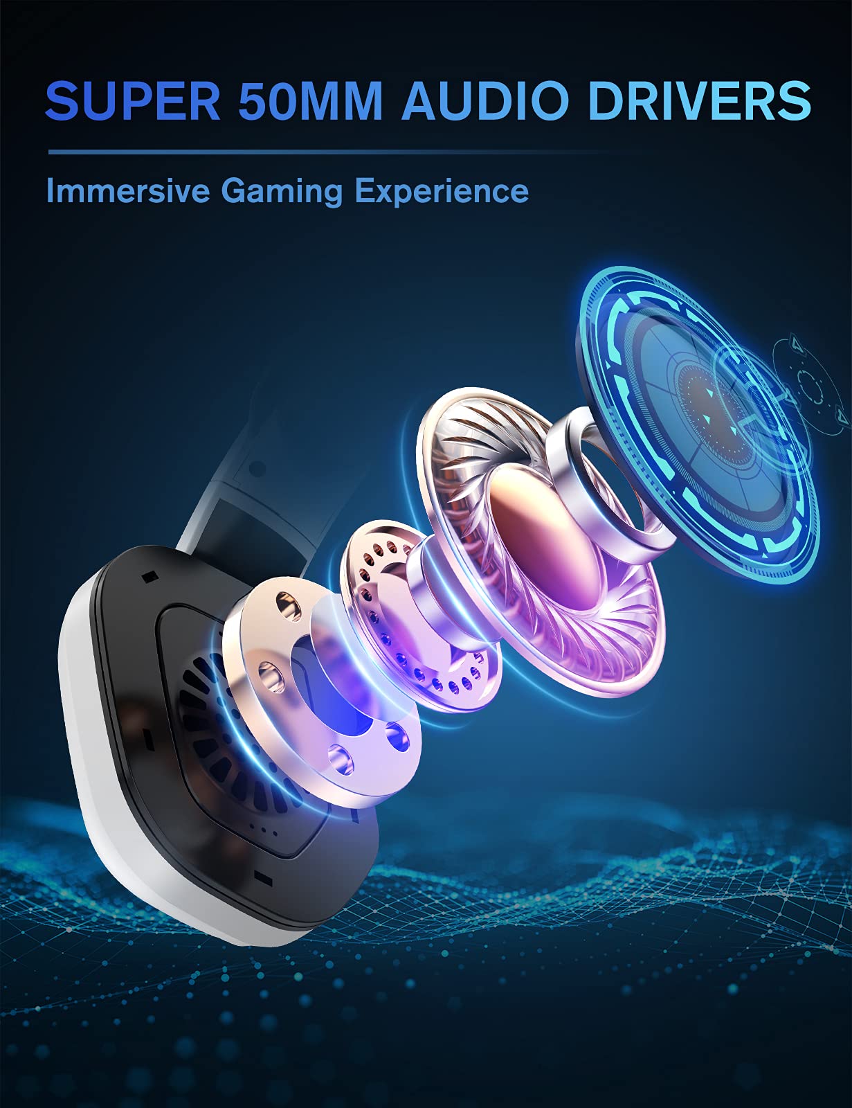 ZIUMIER Z30 White Gaming Headset for PS4, PS5, Xbox One, PC, Wired Over-Ear Headphone with Noise Isolation Microphone, RGB Flowing LED Light, Bass Surround Sound